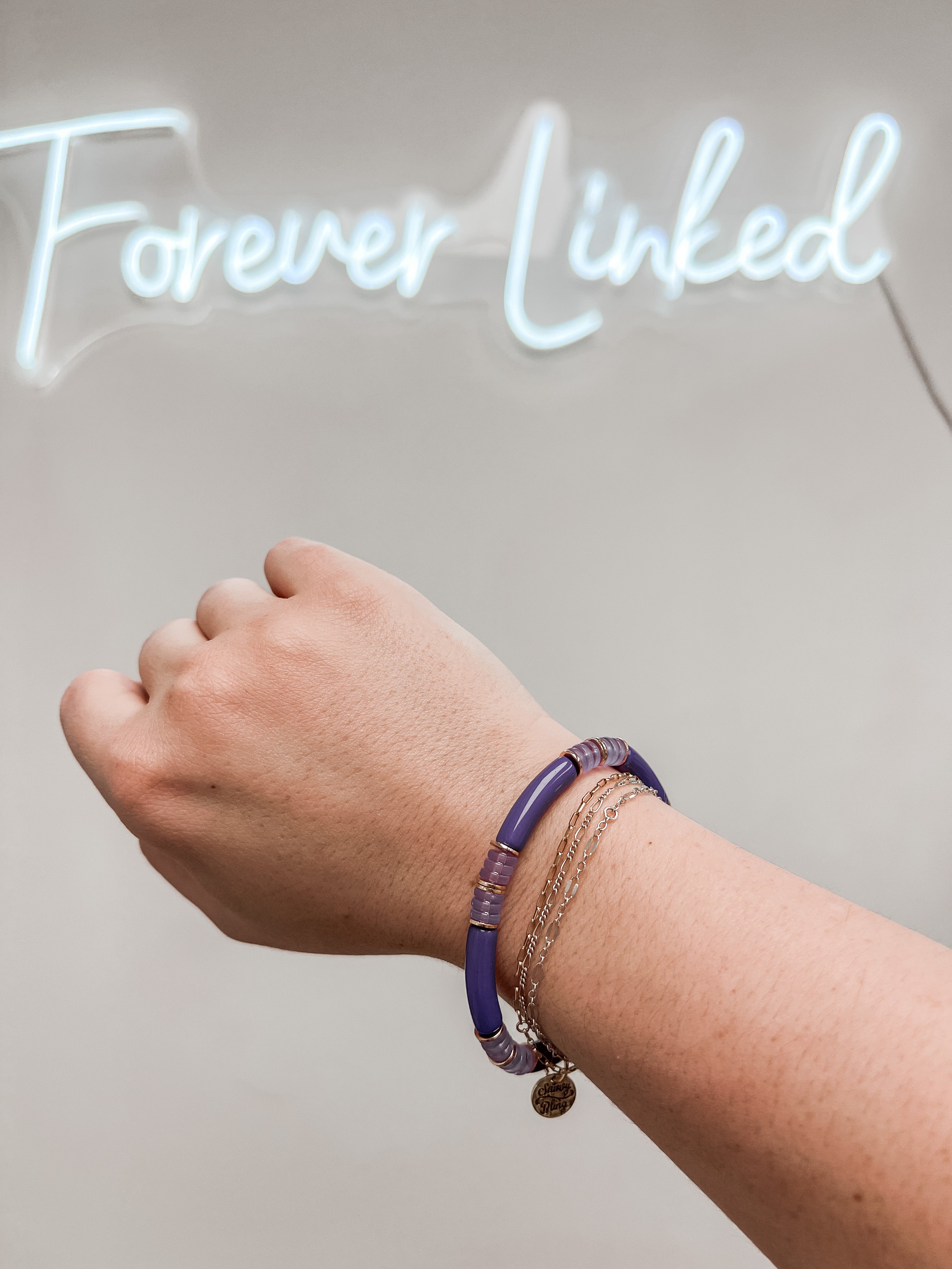 Dark Purple Tube Bracelet – ForeverLinked918
